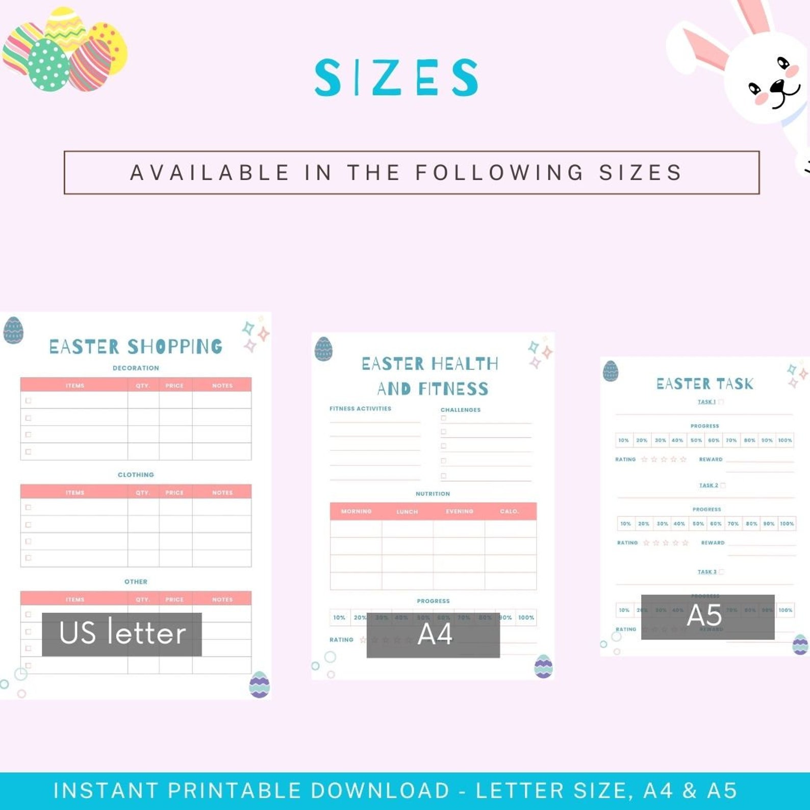 Easter Planner, Spring Planner, Easter Printable, Easter Egg Hunt ...