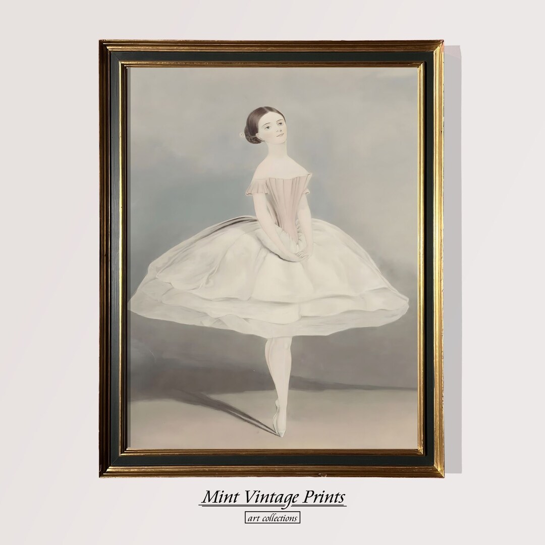 Antique Ballerina Portrait | Elegant Vintage Dance Scene | Classic ...