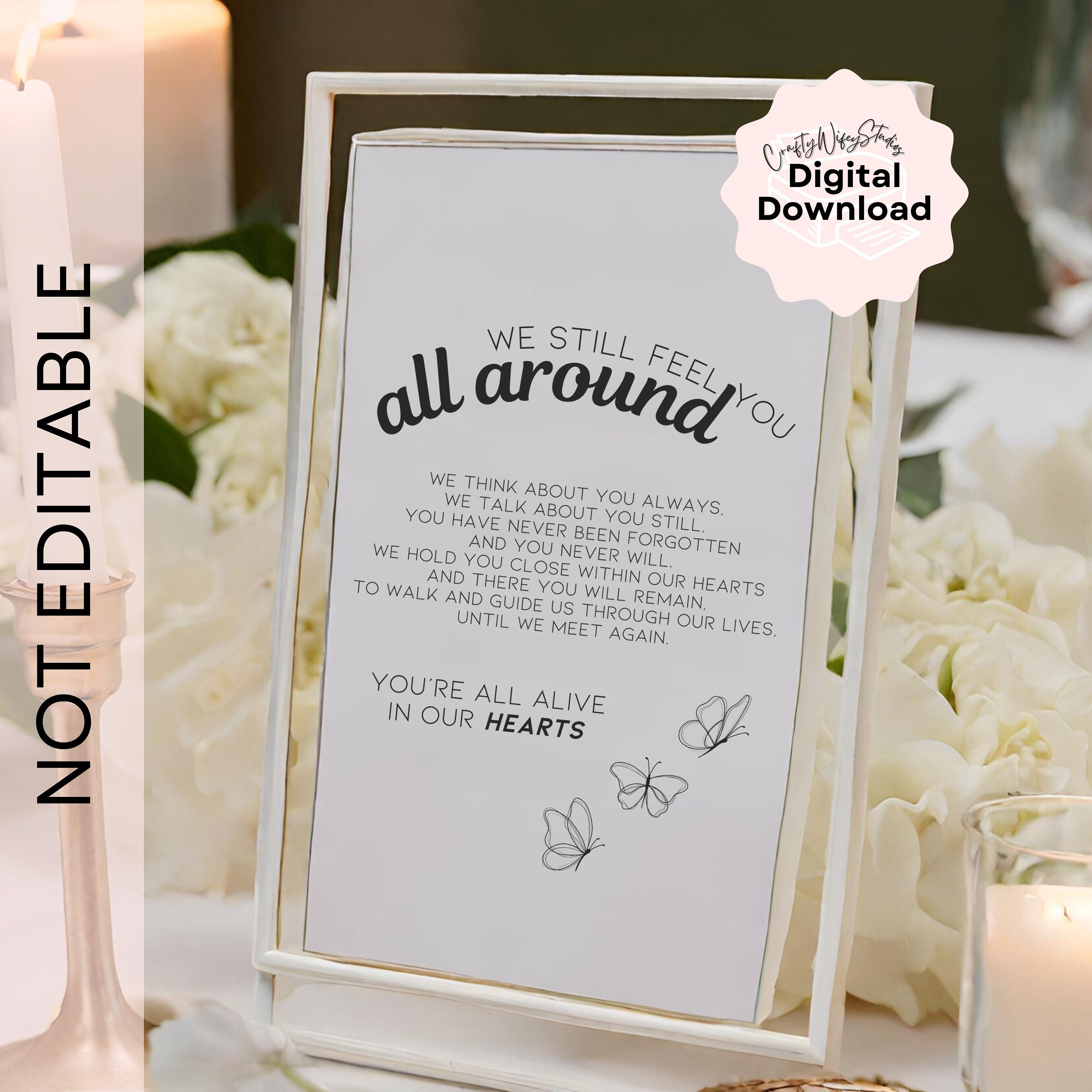 In Loving Memory Sign Marjorie Printable Sign Swiftie Minimalist ...