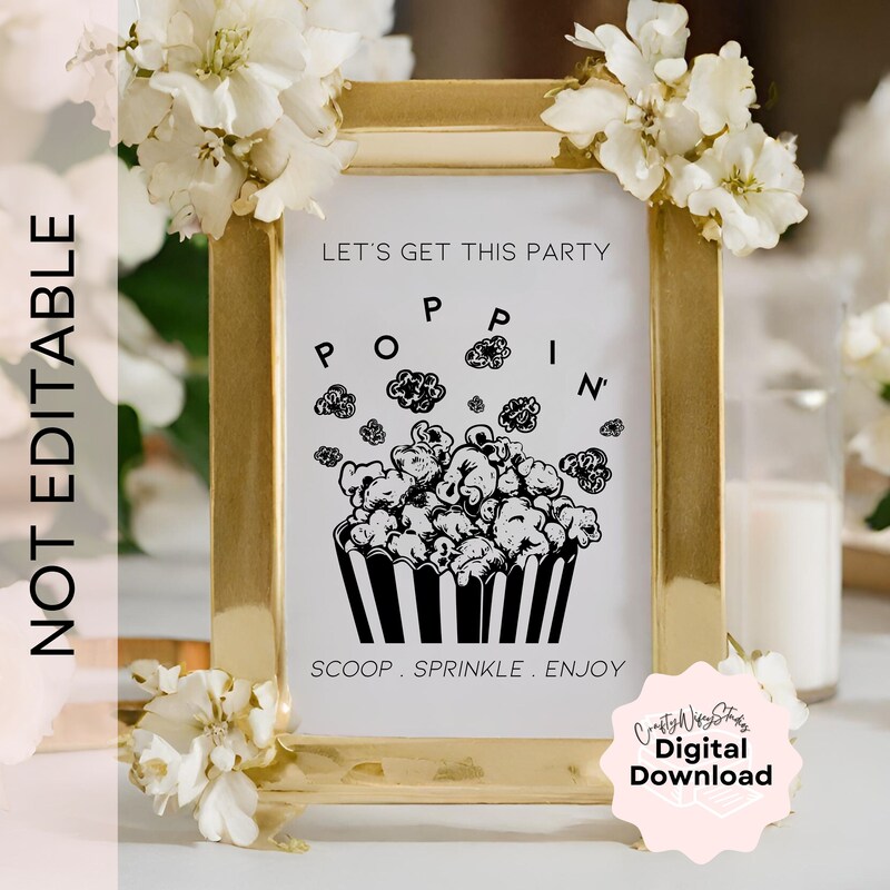 Popcorn Sign - Etsy