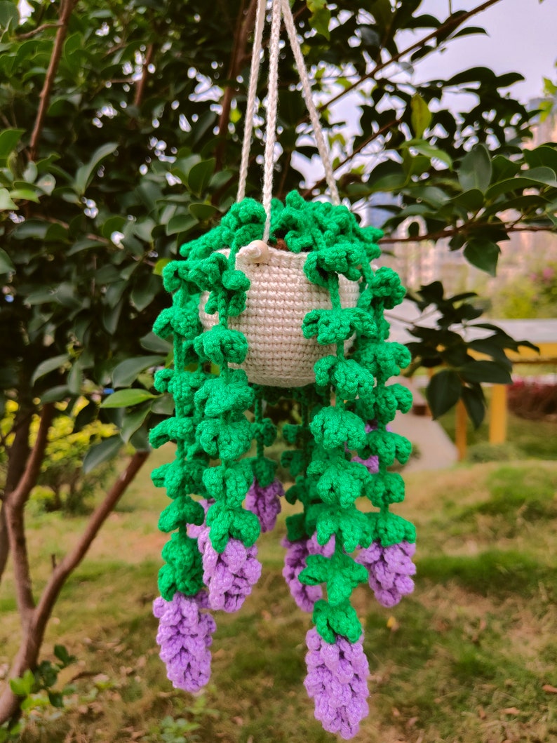 Plant Crochet Pattern,hanging Plant Pattern,flower Basket Hanging ...