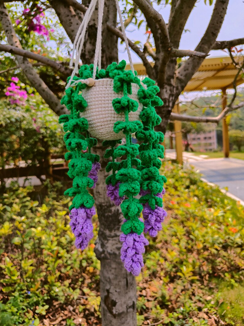 Plant Crochet Pattern,hanging Plant Pattern,flower Basket Hanging ...