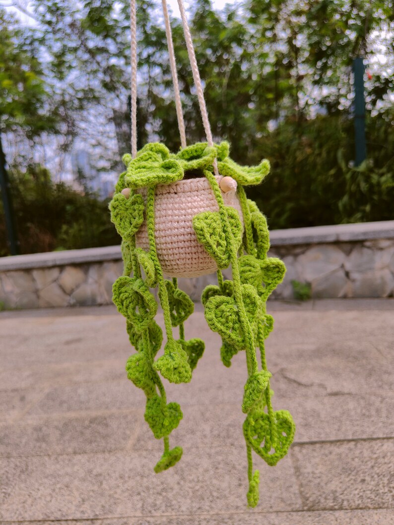 Hanging Plant Pattern，hanging Basket Crochet，pothos Plant Crochet ...