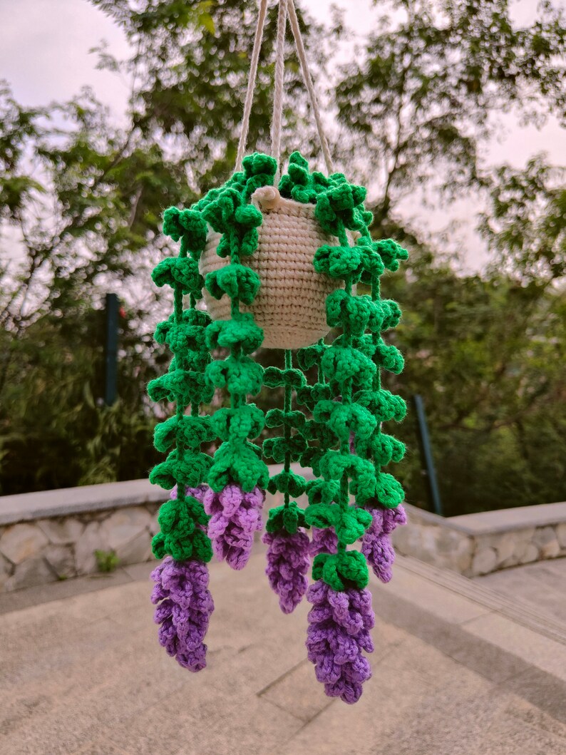 Plant Crochet Pattern,hanging Plant Pattern,flower Basket Hanging ...