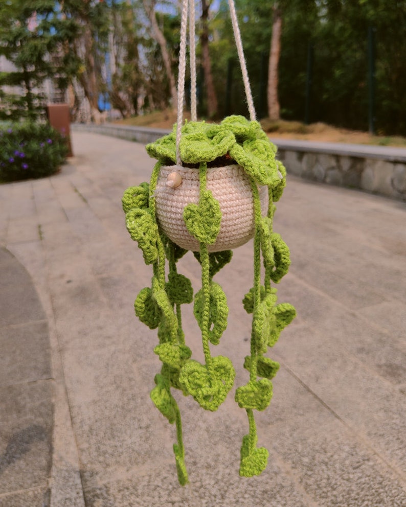 Hanging Plant Pattern，hanging Basket Crochet，pothos Plant Crochet ...
