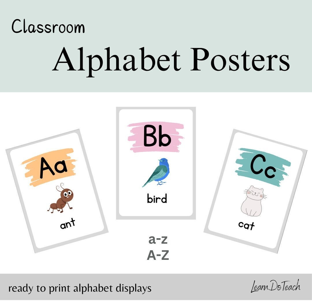 Alphabet Classroom Posters - Ready to Print - Etsy