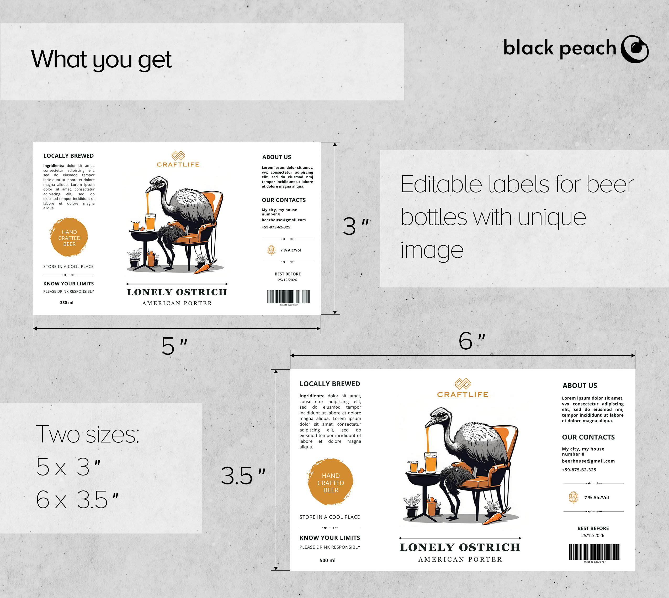 Beer Bottle Label With Unique Image Beer Bottle Labels Template Craft ...