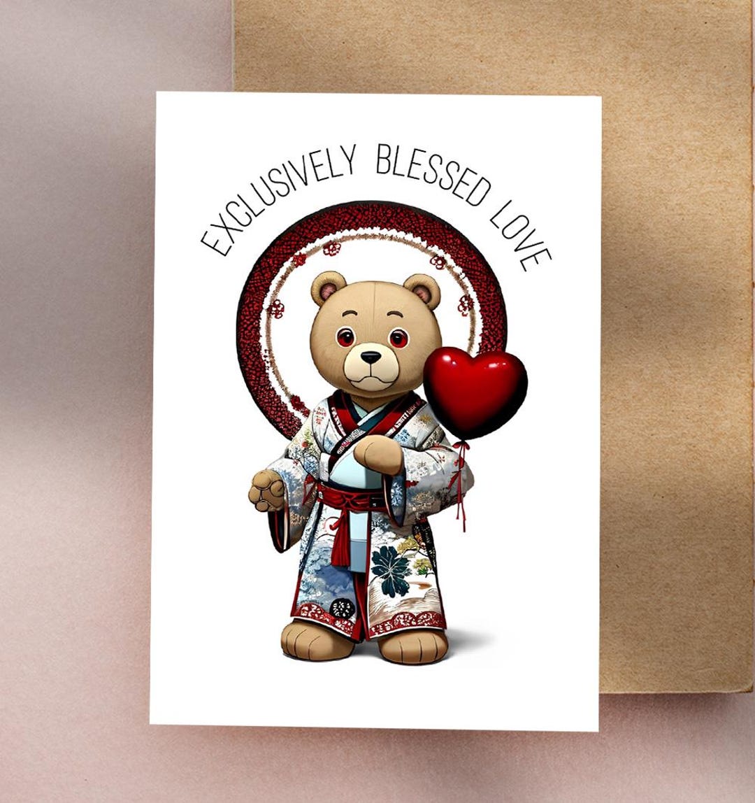 Printable Valentines Day Card, Happy Valentine's Day, Japanese Style ...