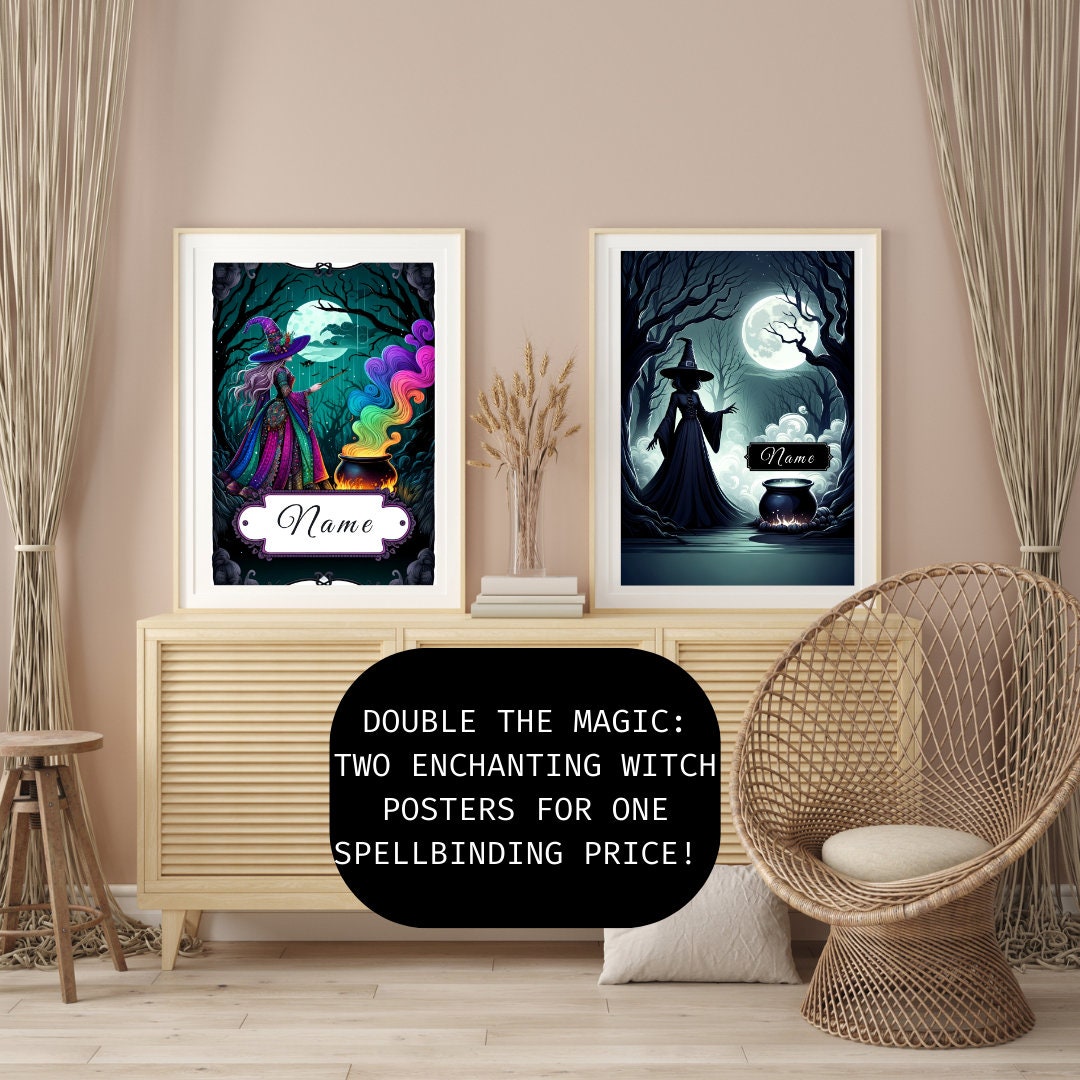 Customizable Witch Posters Digital Download for Magic and Witchcraft ...