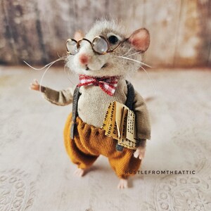 Needle Felted Mouse Professor, Needle Felted Animal, Law School ...