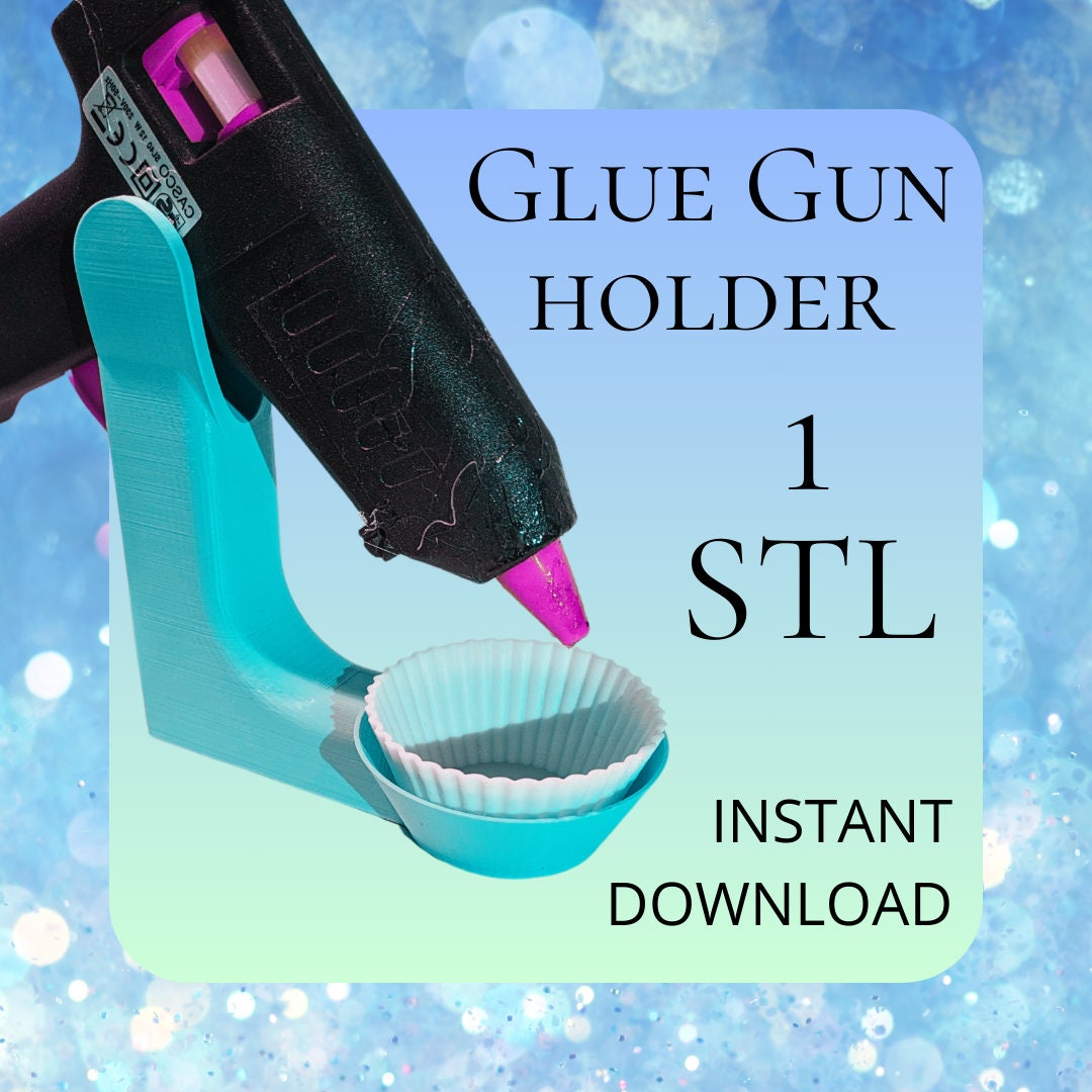 Glue Gun Holder With Space for a Table Clamp and a Silicone Cupcake ...