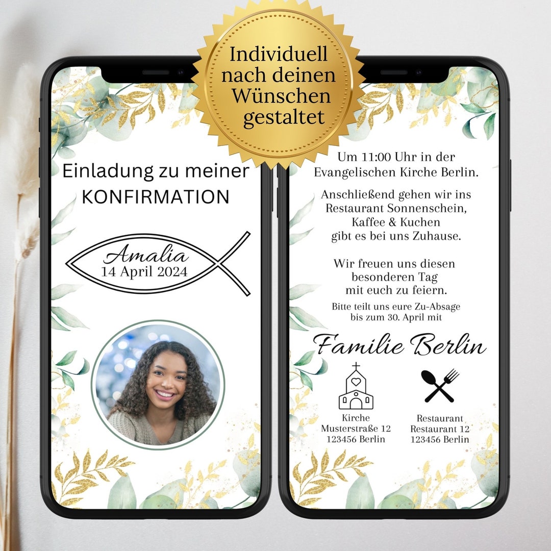 Digital Confirmation Invitation Confirmation Personalized Ecard Send ...