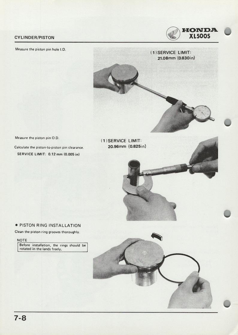 Honda XL500S (79-82) Factory Work-shop Repair Manual XL 500 S - Etsy