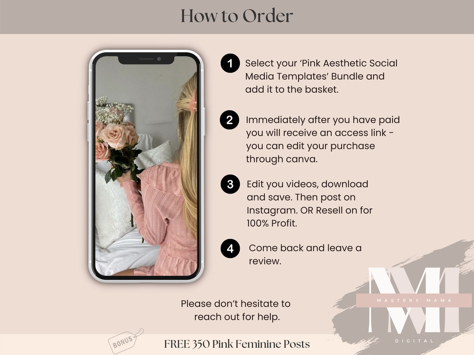 Pink Aesthetic Faceless Videos, Instagram Reels Templates (digital ...