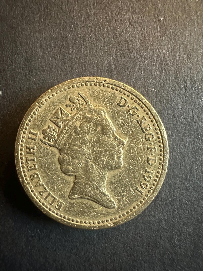 Rare 1991 One Pound Coin UK - Upside Down 'decus Et Tutamen' Error Coin ...