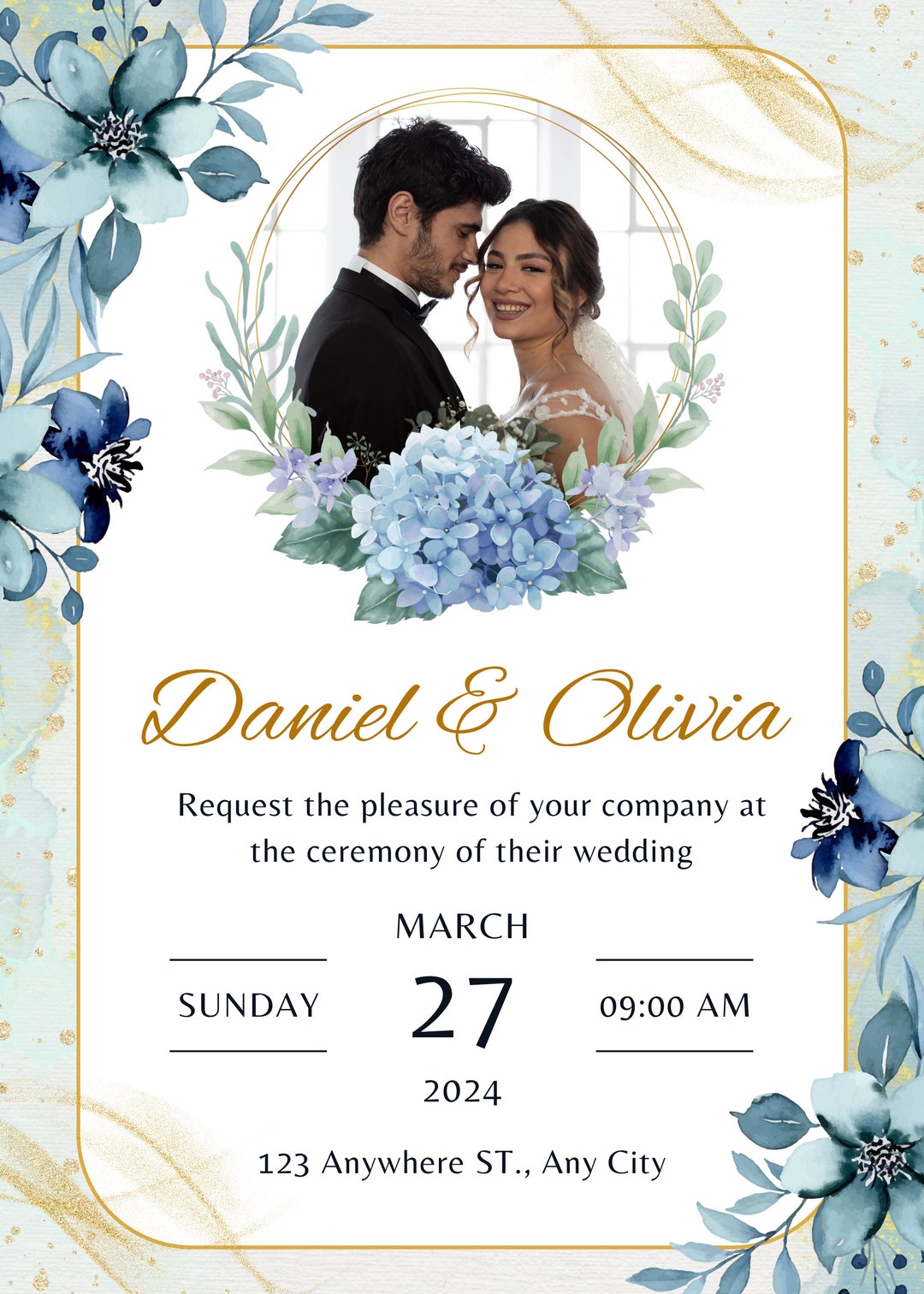 Digital Wedding Invitation & RSVP, Eco Friendly E-invite, Personalised ...