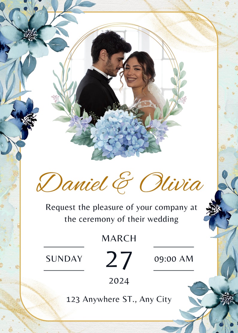 Digital Wedding Invitation & RSVP, Eco Friendly E-invite, Personalised ...