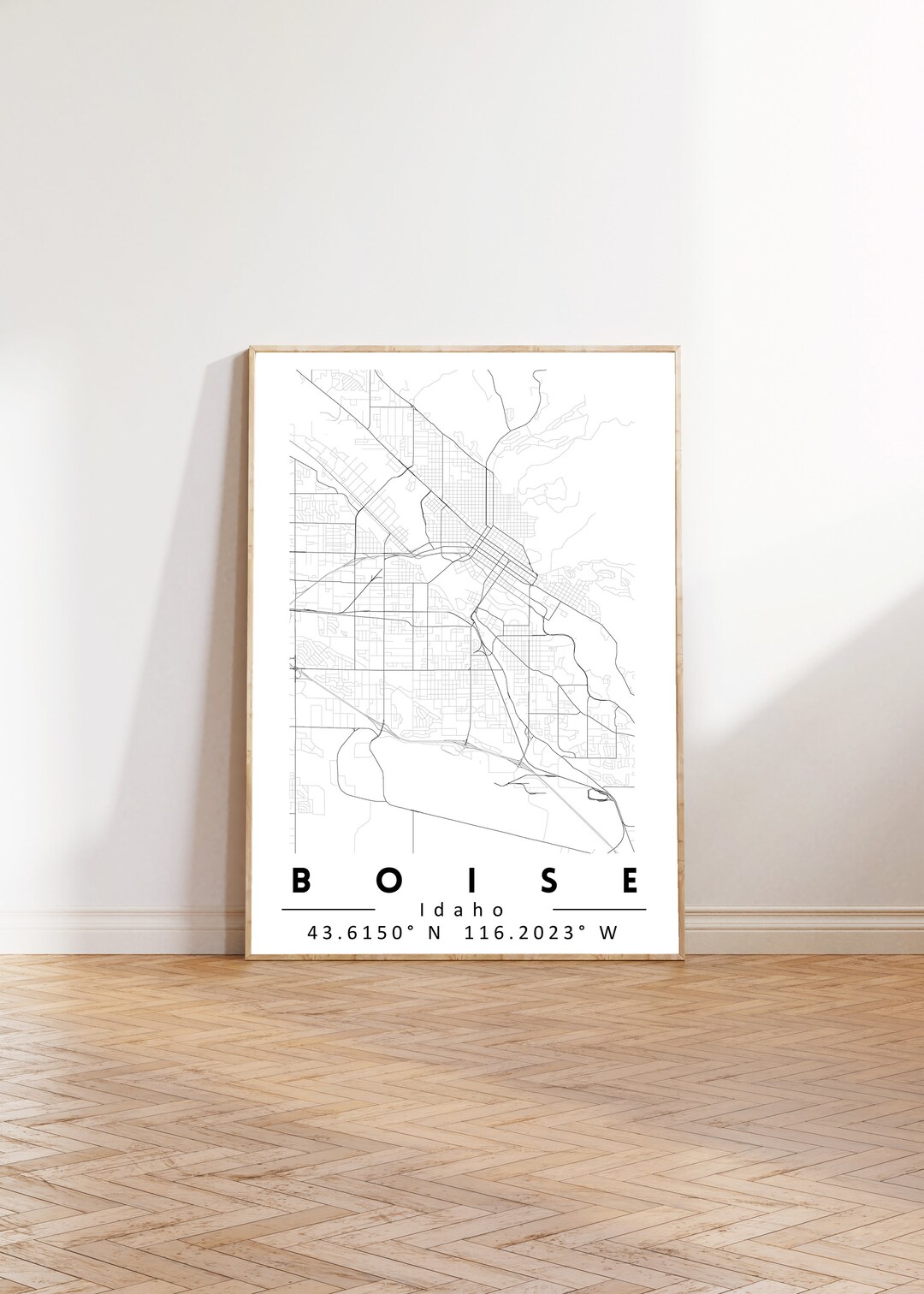 Boise Idaho Minimal City Map Matte Poster Print - Etsy