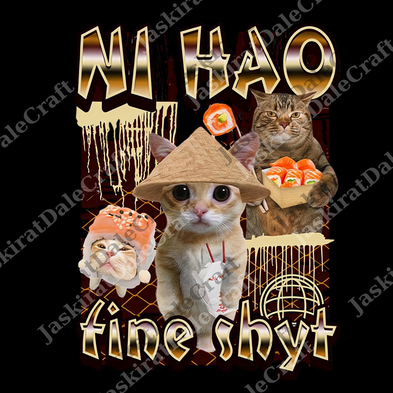 Ni Hao Fine Shyt Png, Brainrot Gen Z Meme Png, Gen Z Digital, Funny Gen ...