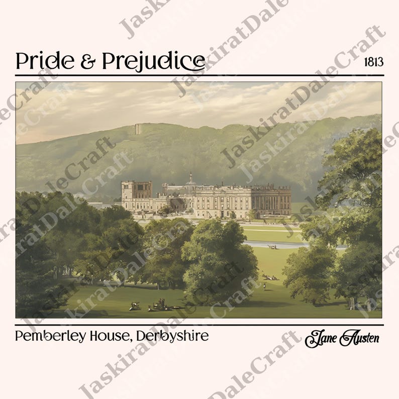Pride and Prejudice Png, Jane Austen Fandom Book Merch Pemberley ...