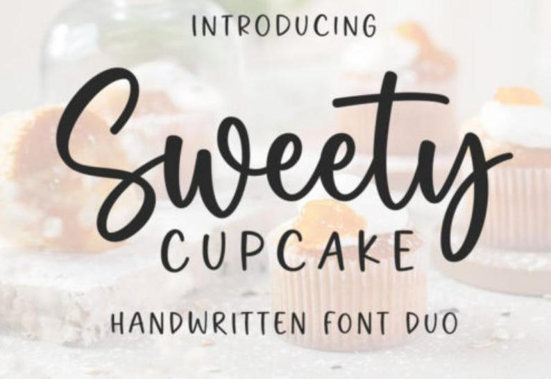 Sweet Cupcake Font, Script Font, Cricut Fonts, Casual Font, Modern Font ...