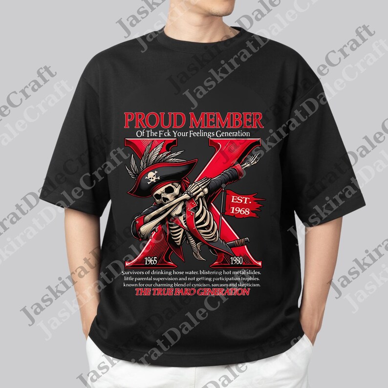 Custom Year FAFO Generation X Skull Png, Gen X 1965-1980 Vintage Flag ...
