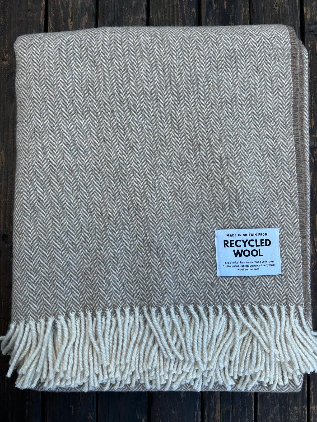 Recycled Wool Blanket/throw. Great for Picnics. Sustainable & Eco ...