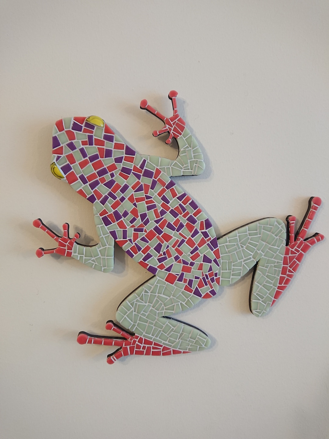 Glass Mosaic Frog Wall Figure, Rocker Frog - Etsy