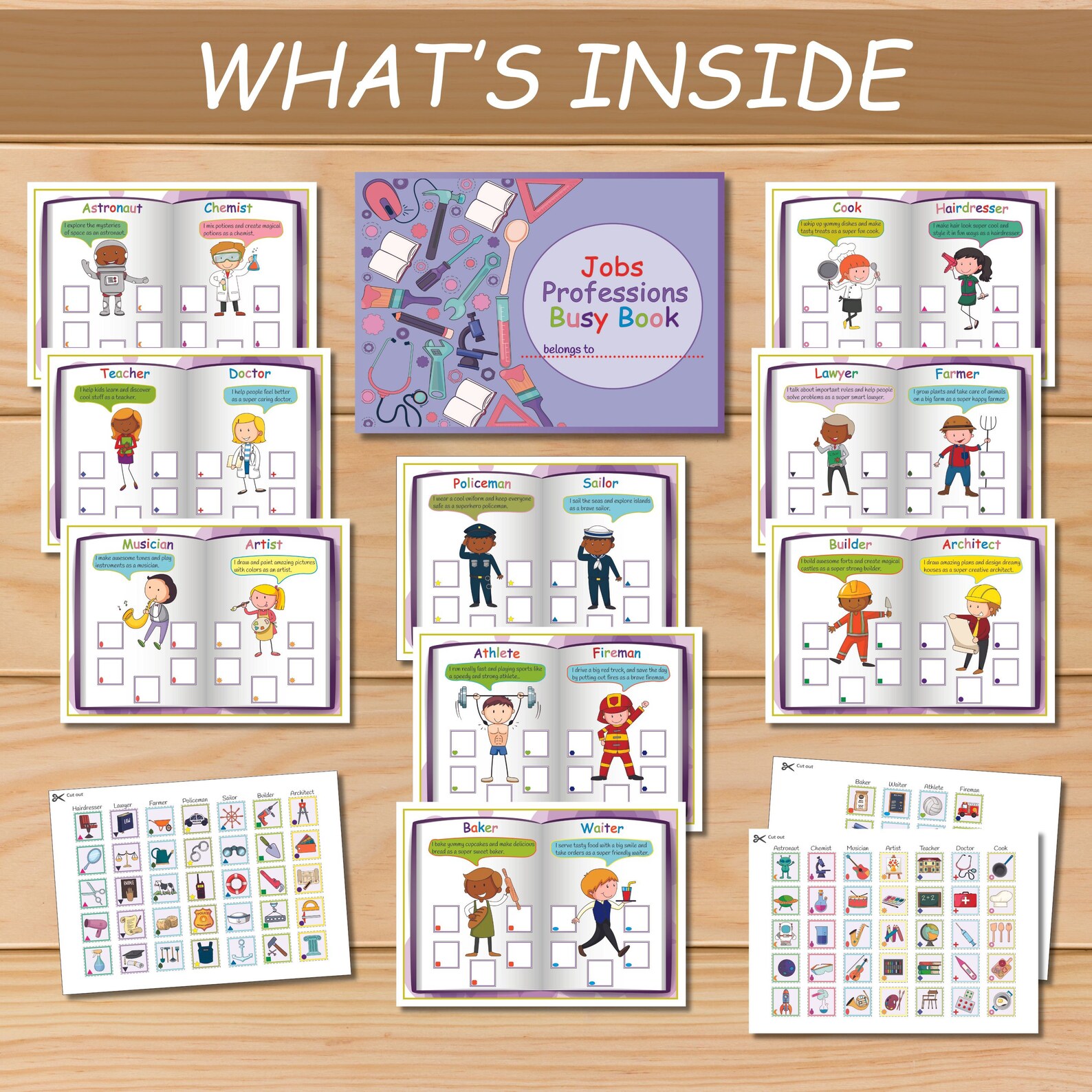 Jobs Professions Community Helpers Book Printable Toddler ...