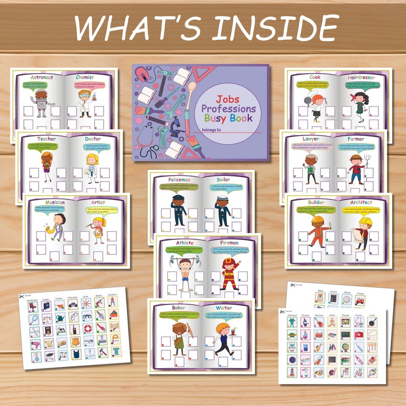 Jobs Professions Community Helpers Book Printable Toddler ...