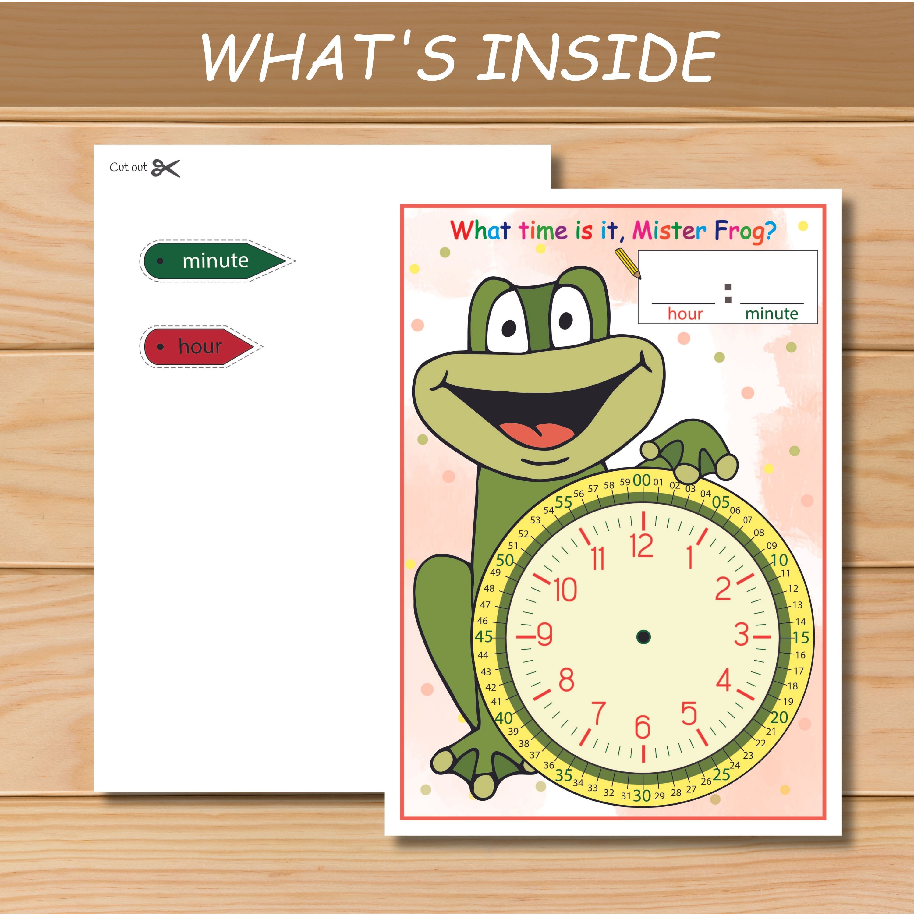 Printable Clock for Kids, Printable Educational Activities Toddler ...