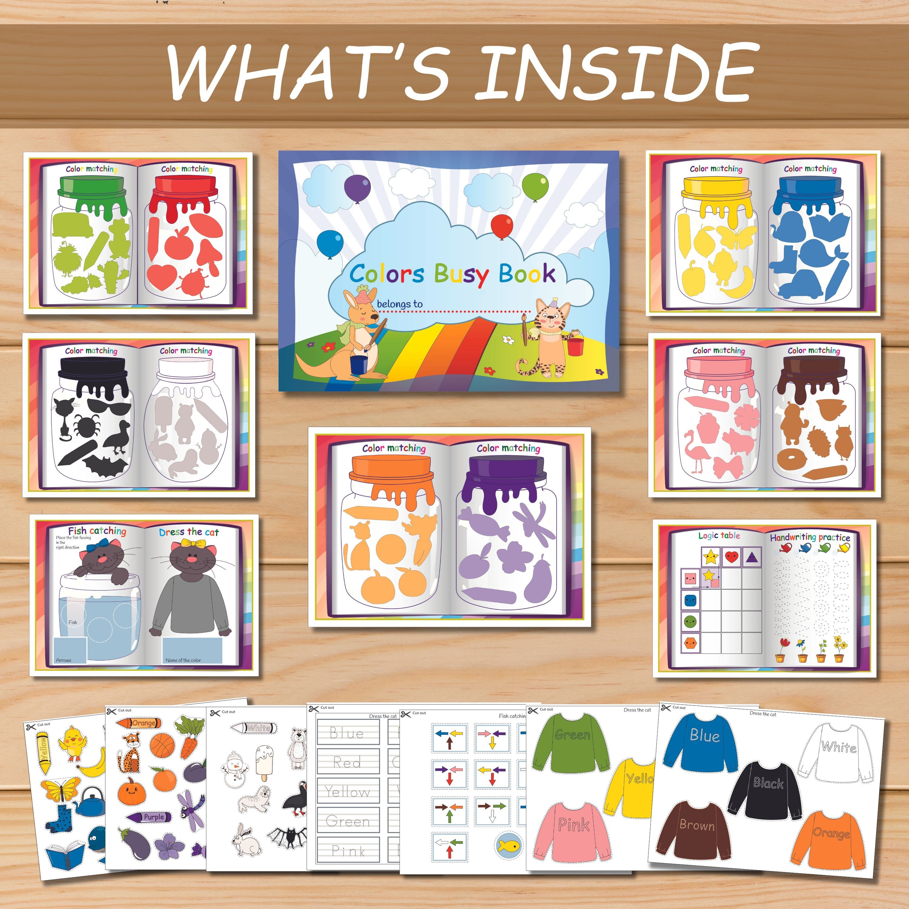 Color Sorting Activity Personalized Preschool Busy Book Printable ...