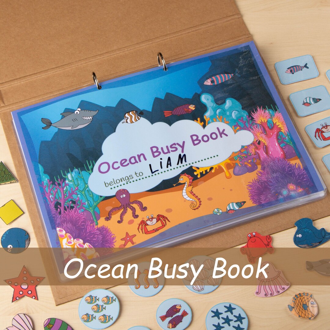 Ocean Animals Toddler Busy Book Printable Learning Binder Homeschool ...