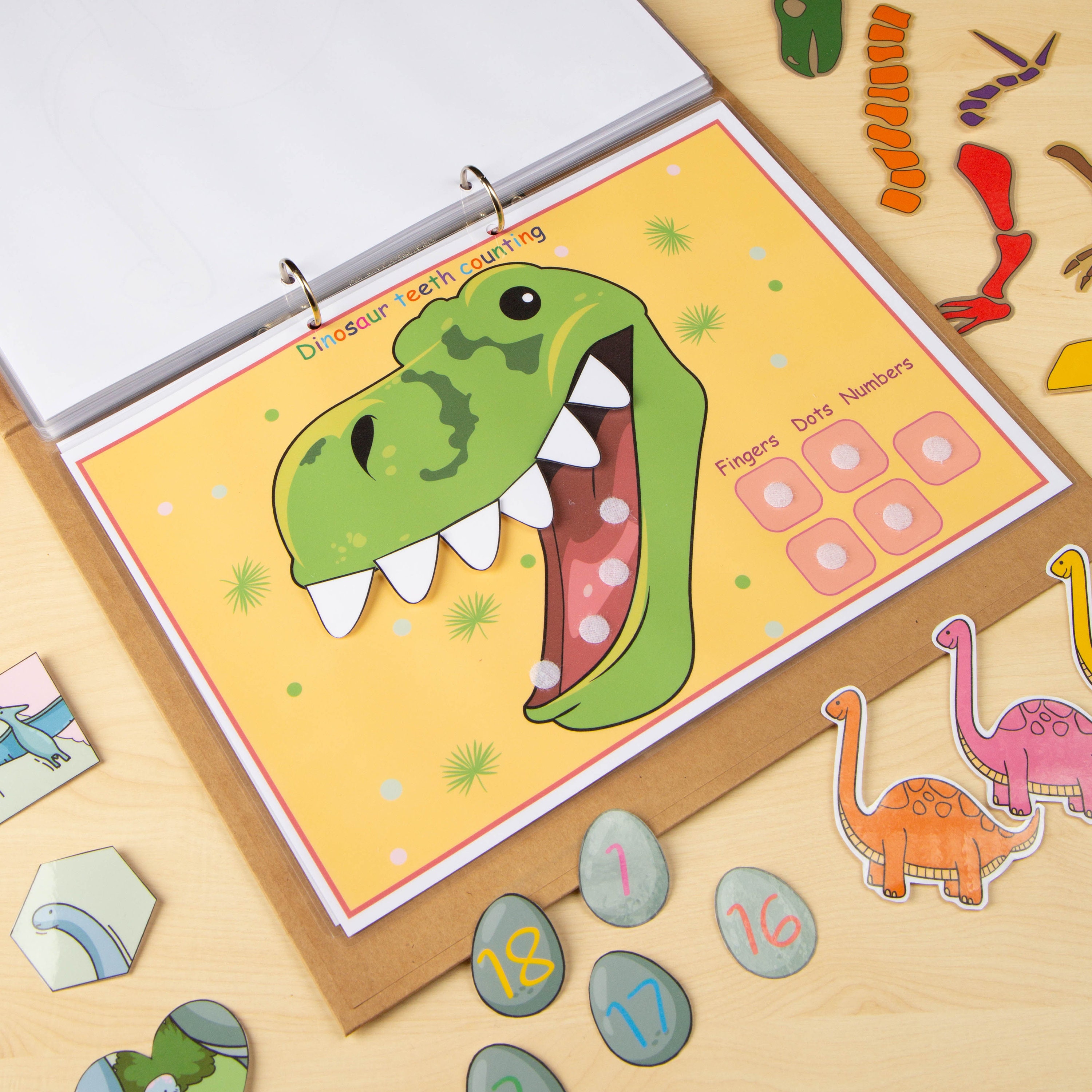 Dinosaur Busy Book, Preschool Printables, Toddler Montessori Busy ...