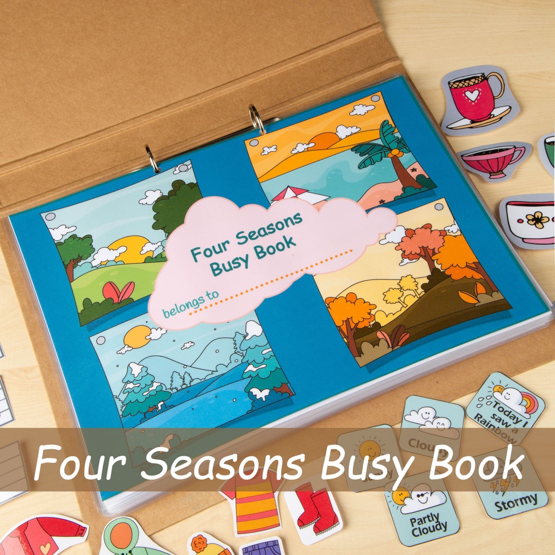 Four Seasons Busy Book Toddler Busy Book Printable Toddler Activities ...