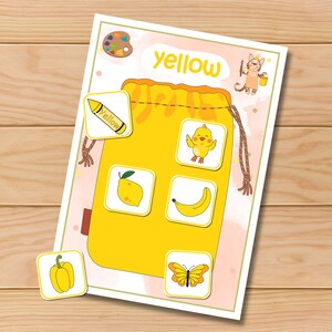 Color Matching Activities Color Sorting Game, Toddler Busy Book ...