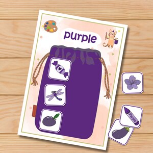 Color Matching Activities Color Sorting Game, Toddler Busy Book ...