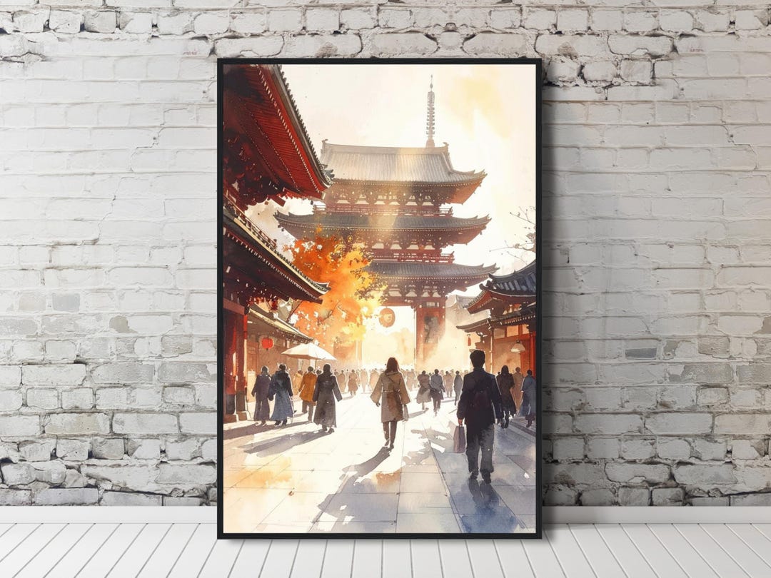 Sensoji Temple Tokyo Poster – Japan Wall Art, Japanese Wall Art, Japan ...