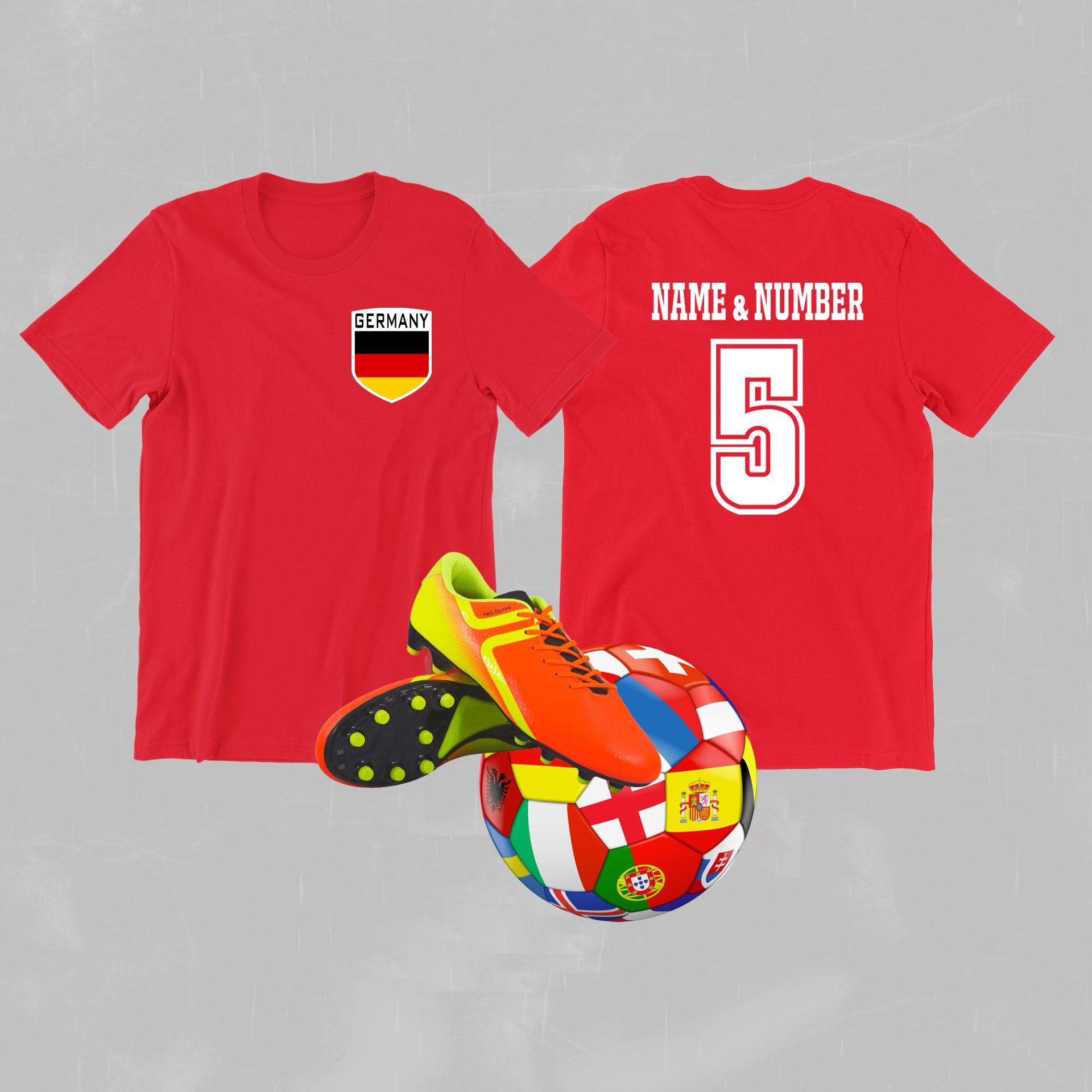 Germany Football Shirt, Germany National Team Football Shirt, Custom ...