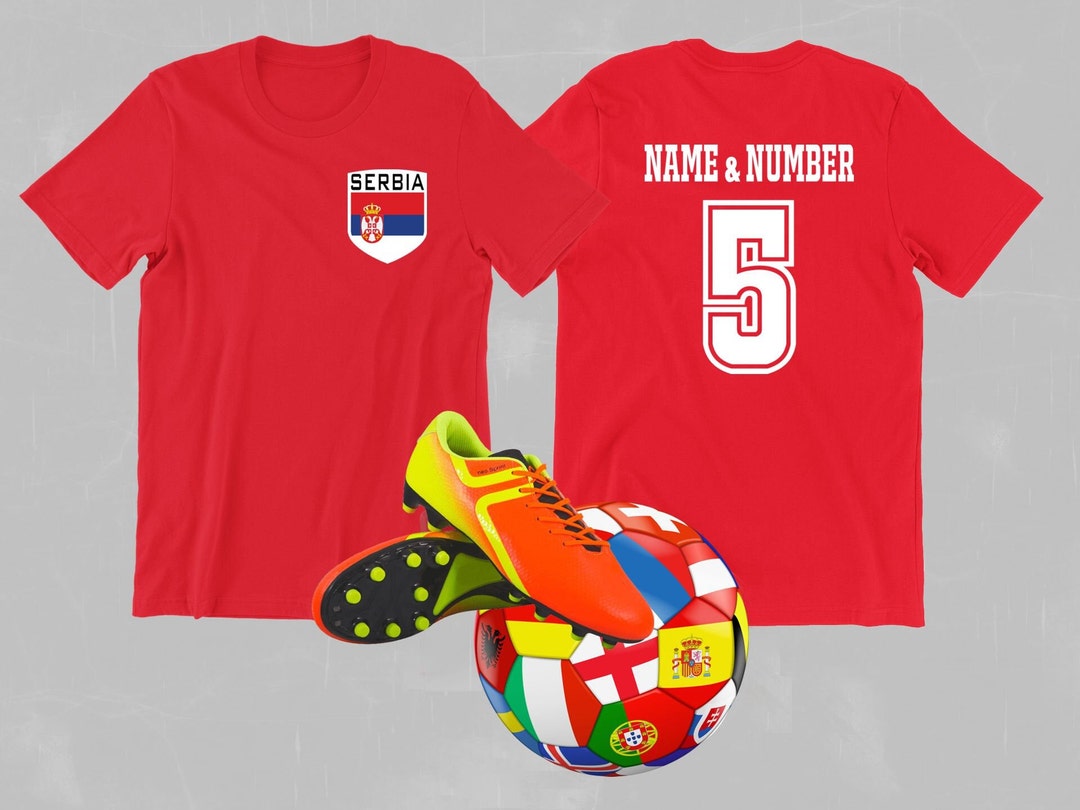 Serbia Football Shirt, Serbia National Team Football Shirt, Custom Name ...