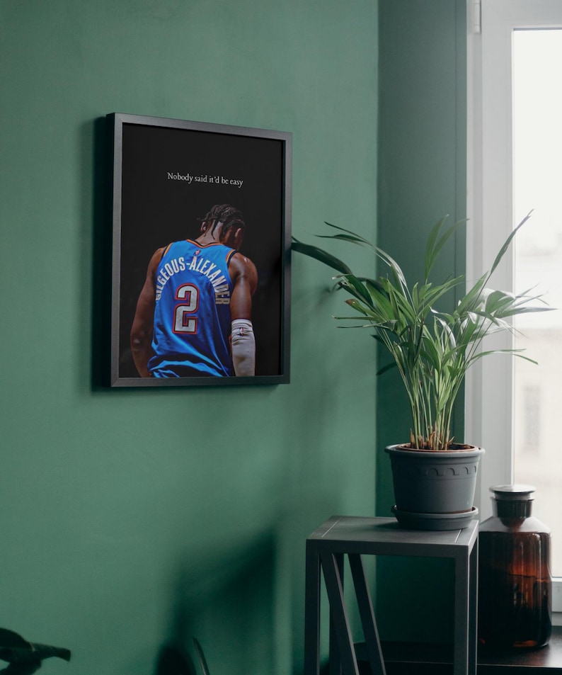 Shai Gilgeous Alexander Poster SGA NBA Basketball Room Wall Decor - Etsy