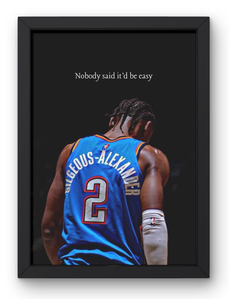 Shai Gilgeous Alexander Poster SGA NBA Basketball Room Wall Decor - Etsy