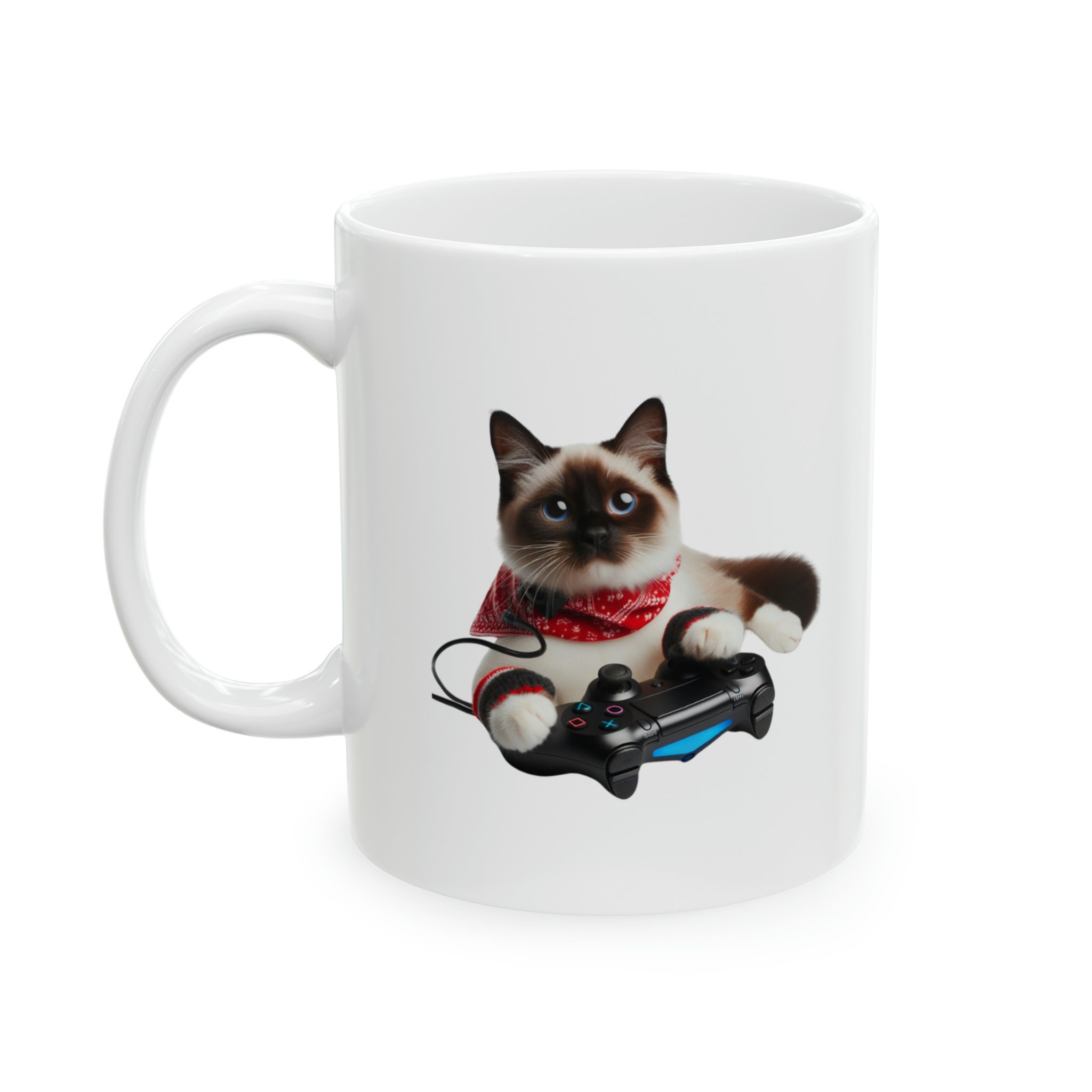 Siamese Cat Video Game Mug Fun Gift for Him/her, Cat Owners & Video ...