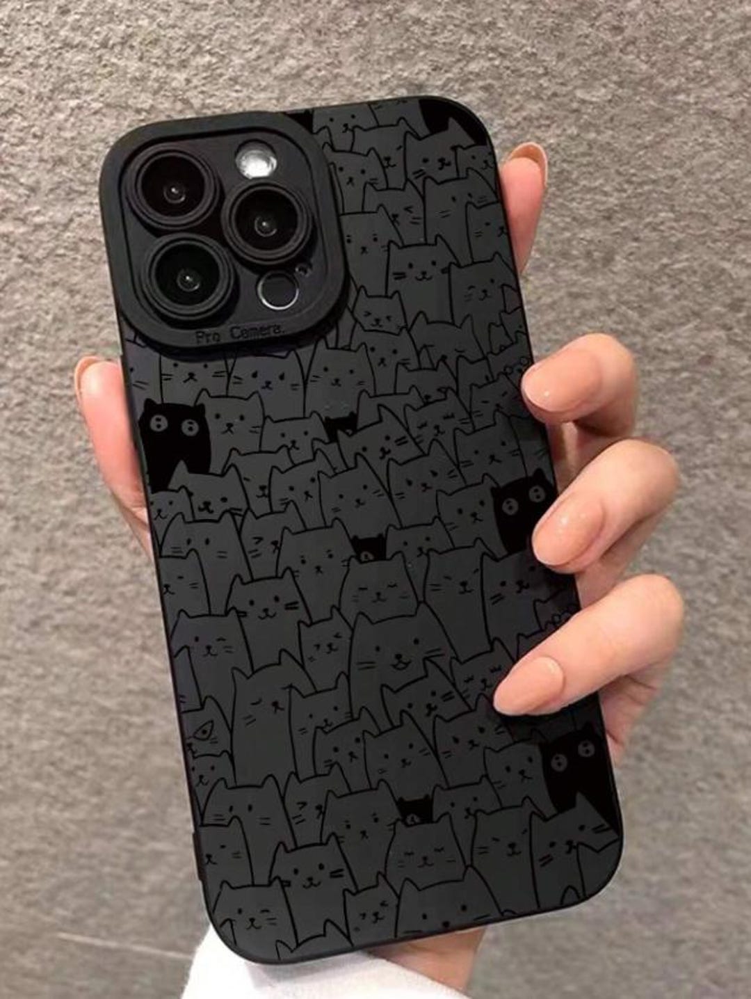 Abstract Cats iPhone Case - Black Cats Design Phone Cover for iPhone 16 ...