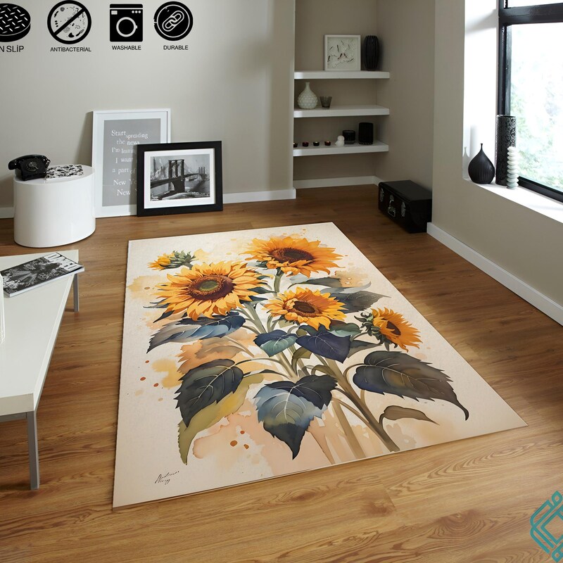 Sunflower Rug - Etsy