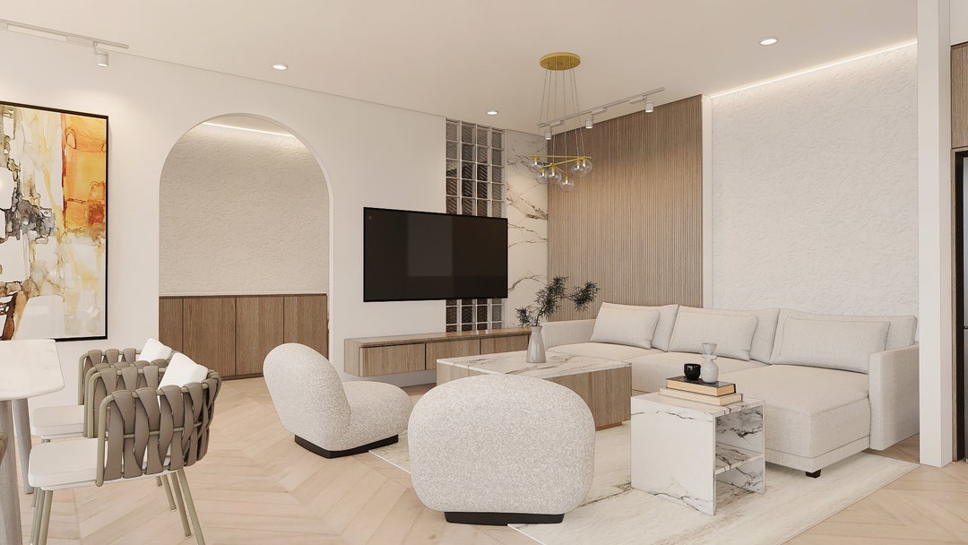 2 Level Interior Apartment Detailed 3D Sketchup Model enscape Ready - Etsy