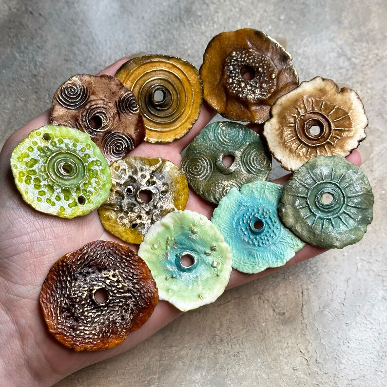 Porcelain Pendant, Rustic Charms, Clay Art Beads, Handmade Findings ...