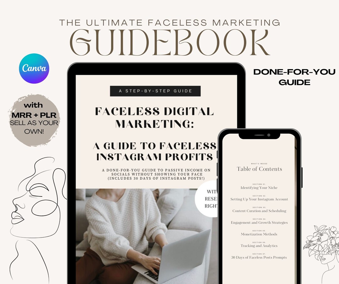Faceless Digital Marketing Guide: Done for You With Master Resell ...