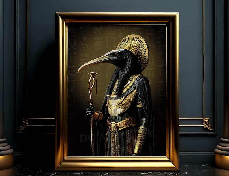 Egyptian God Thoth 01 Wall Art, Egyptian Art Print, Egyptian Poster ...