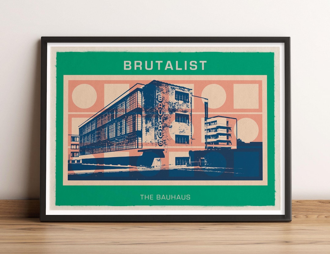 Brutalist Architecture 15 Art Print Poster the Bauhaus School ...